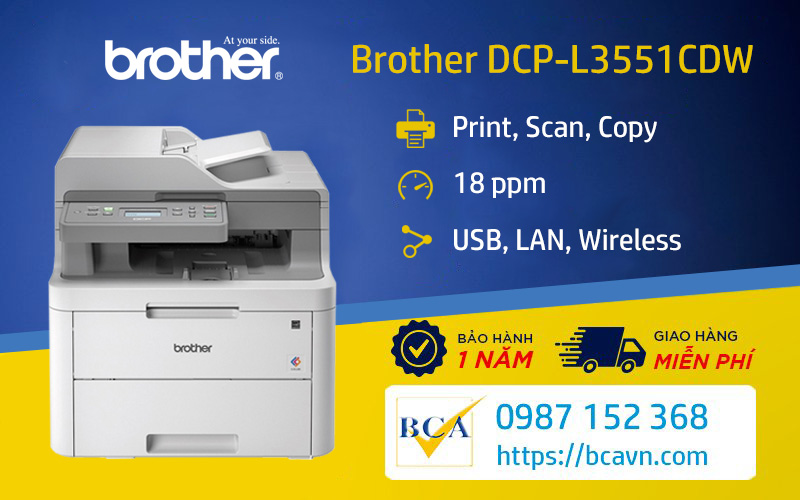 BCA Phân Phối Máy In Brother DCP-L3551CDW Tại Tỉnh Lào Cai BCA VIỆT NAM ...
